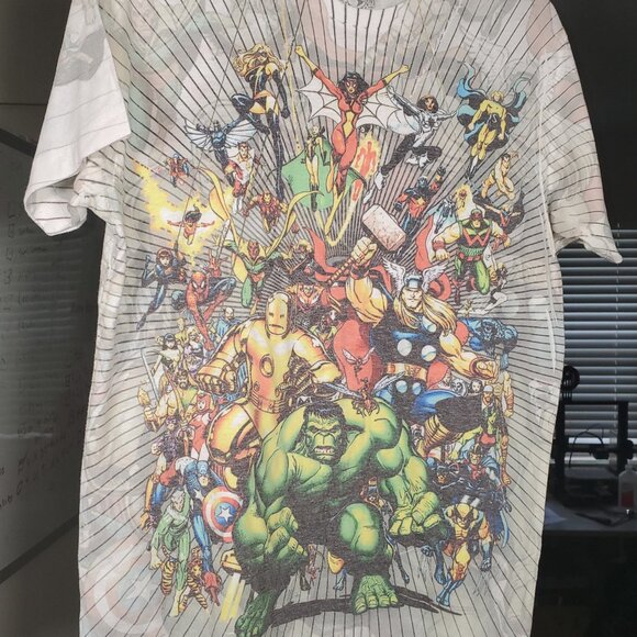 Marvel | Shirts | Marvel Avengers White Tshirt Medium | Poshmark